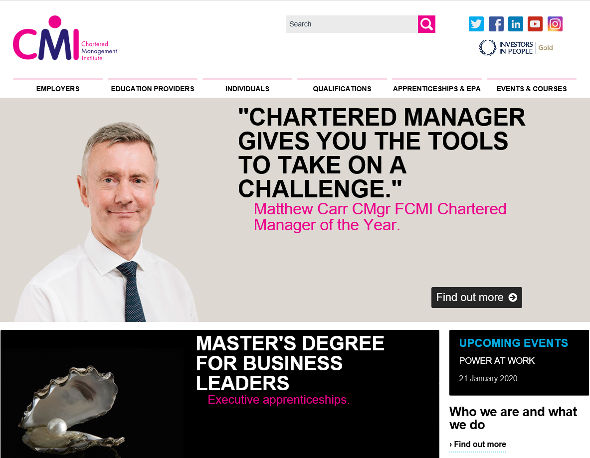Chartered Management Institute (CMI) Course – QUADRAT